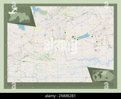 Sughd, region of Tajikistan. Open Street Map Stock Photo - Alamy