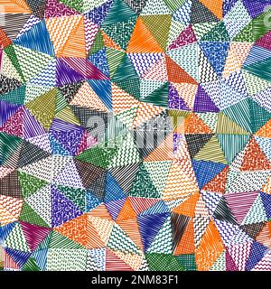 Low poly sketch background. Attractive square pattern. Authentic ...