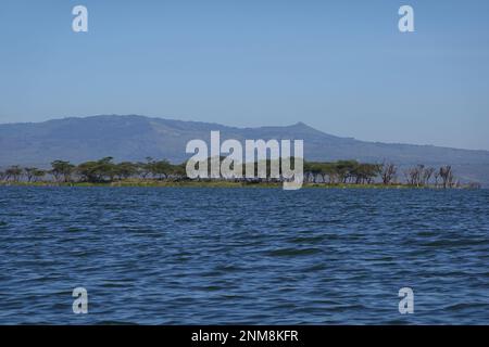 Boat view of Crescent Island, Lake Naivasha, Kenya Stock Photo - Alamy