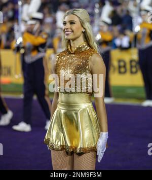 November 20, 2021: The LSU Golden Girls perform during the halftime ...