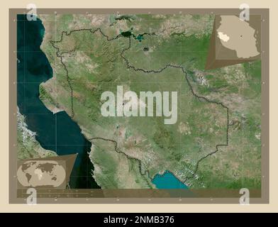 Katavi, region of Tanzania. High resolution satellite map Stock Photo ...