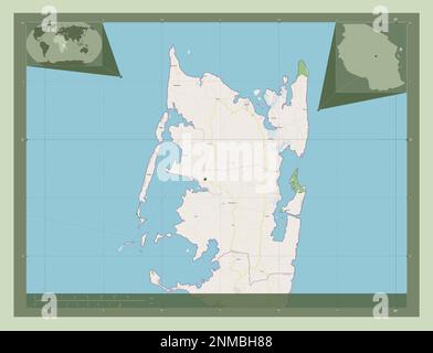 Pemba North, region of Tanzania. Open Street Map Stock Photo - Alamy