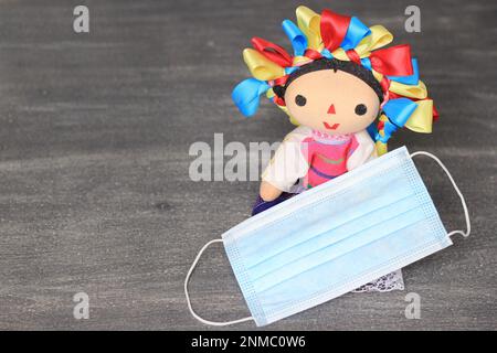 Toy doll from Mexico with protection mask clinical use for covid ...