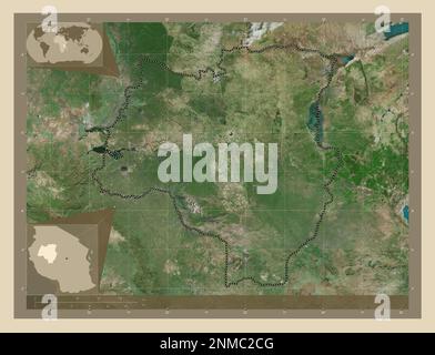 Tabora, region of Tanzania. High resolution satellite map Stock Photo ...