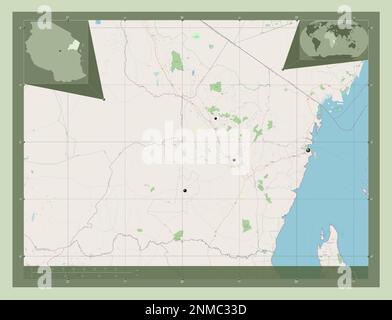 Tanga, region of Tanzania. Open Street Map Stock Photo - Alamy