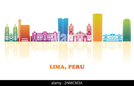 Cityscape skyline panorama of LIMA, PERU Stock Vector Image & Art - Alamy