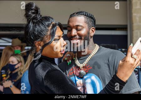 Megan Thee Stallion and Pardi at the 2021 BET Awards held at Microsoft ...