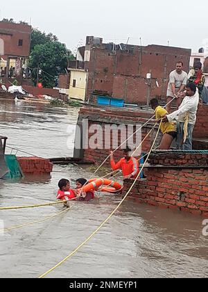 This photograph provided by India's National Disaster Response Force ...