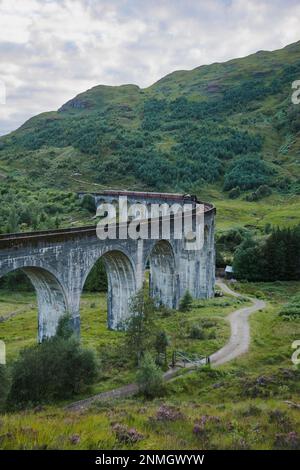 Glenfinnan Viaduct with Steam Locomotive, Jacobin Express, Harry Potter ...