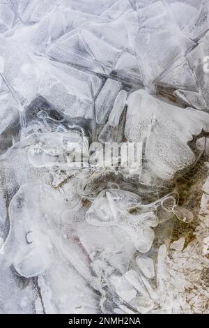 Details, shapes and structures of ice, ice crystals, Austria Stock ...