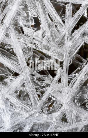 Details, shapes and structures of ice, ice crystals, Austria Stock ...