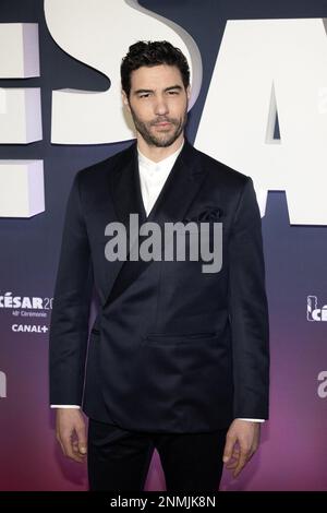 Ceremony President Tahar Rahim arrives at the 48th Cesar Film Awards at ...