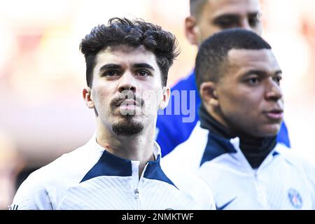 Kylian MBAPPE of PSG and Vitor MACHADO FERREIRA (Vitinha) of PSG during ...