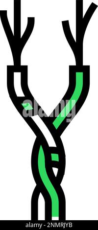 twisted pair cable color icon vector illustration Stock Vector Image ...