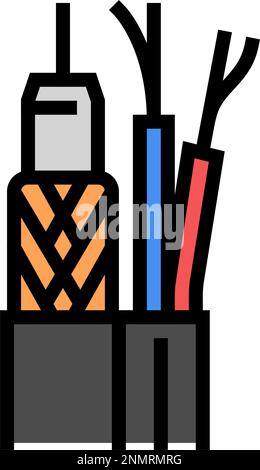 cctv cable wire color icon vector illustration Stock Vector Image & Art ...