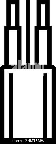 uf underground feeder cable line icon vector illustration Stock Vector ...