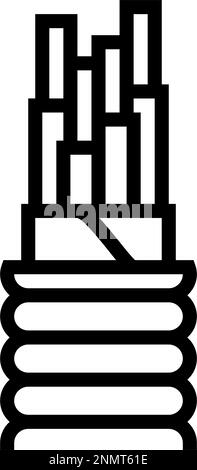 main feeder wire cable line icon vector illustration Stock Vector Image ...