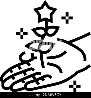 demonstrate positive attitude line icon vector illustration Stock ...