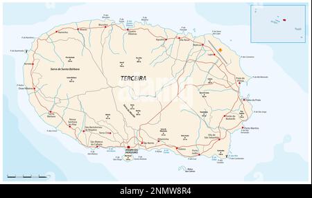 Azores Political Map Stock Photo - Alamy