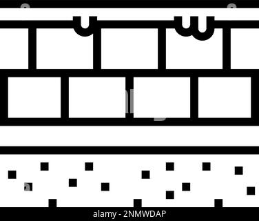 damp proof course building house line icon vector illustration Stock ...