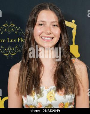 Keeley Karsten arrives at the 2023 HCA Film Awards held at the Beverly ...