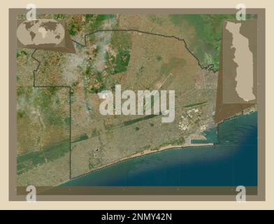 Lome, capital city of Togo. High resolution satellite map Stock Photo ...
