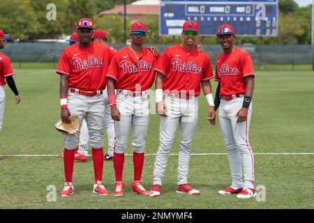 Philadelphia Phillies Jadiel Sanchez (53) bats during an Extended ...