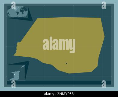 Chaguanas, borough of Trinidad and Tobago. Solid color shape. Locations ...
