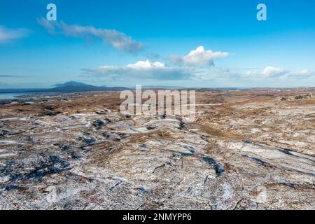 Aerial view Lough McHugh between Doochary and Lettermacaward in Donegal ...