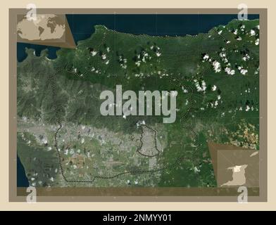 Tunapuna-Piarco, region of Trinidad and Tobago. Solid color shape ...