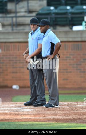 Umpire Brandon Tipton during a game between the Kingsport Axemen and ...