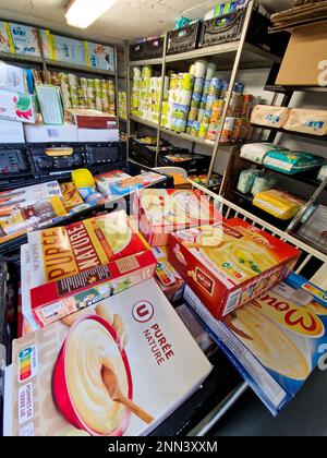 French Secours Populaire Food Bank, AURA region, France Stock Photo - Alamy