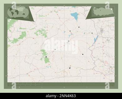 Kars, province of Turkiye. Open Street Map. Locations and names of ...