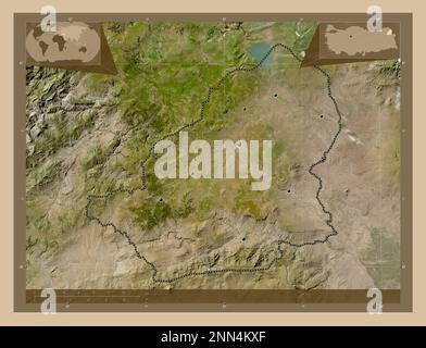Kars, province of Turkiye. Low resolution satellite map Stock Photo - Alamy