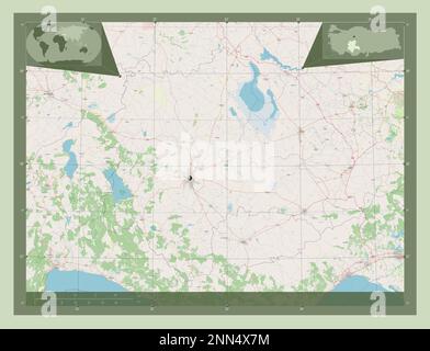 Konya, province of Turkiye. Open Street Map. Locations and names of ...