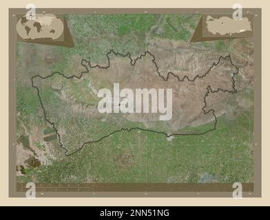 Mardin, province of Turkiye. High resolution satellite map. Locations ...
