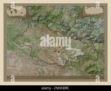 Siirt, province of Turkiye. High resolution satellite map. Locations ...