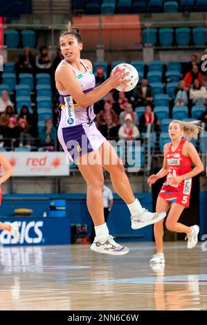 Jemma MiMi of the Firebirds during the Round 13 Super Netball match ...