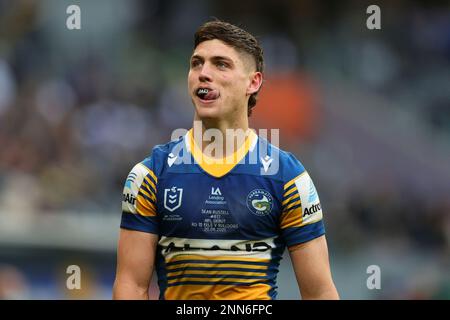 SYDNEY, AUSTRALIA - JUNE 20: Sean Russell of the Eels on debut happy ...