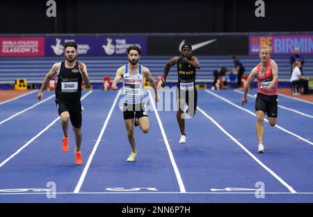 Zac Shaw wins the Men's Para 60m on day one of the Microplus UK ...