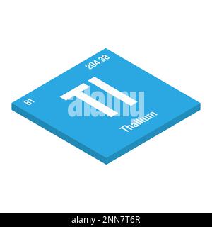 Tl Thallium Chemical Element Periodic Table. Single vector illustration ...