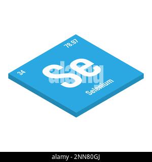Se Selenium Chemical Element Periodic Table. Single vector illustration ...