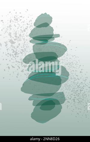 Hand drawn illustration with brightful colors and geometric elements ...