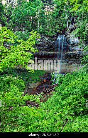 Alger Falls, Munising, Alger Co., MI Stock Photo - Alamy