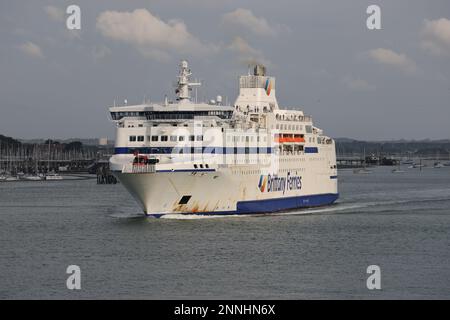 The French cross-Channel RO-RO ferry Cotentin operated by Brittany ...