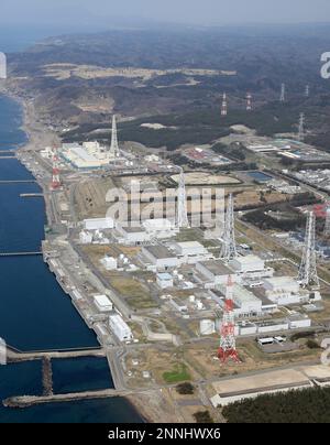 An aerial photo shows the Kashiwazaki-Kariwa Nuclear Power Plant in ...