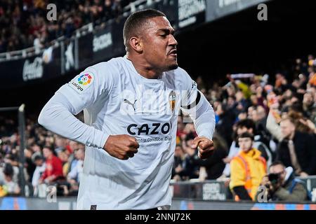 Samuel Dias Lino (Valencia CF, #16) goal during the LaLiga Santander ...