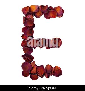Letter D of the alphabet with red roses on white background Stock Photo ...