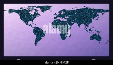 World map. Globe in equirectangular (plate carree) projection, with ...