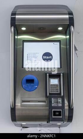 ticket vending mashine in the copenhagen metro at the station ...